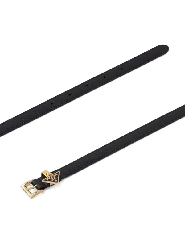 Prada Triangle-logo Leather Belt