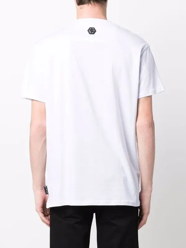 Philipp Plein Embellished-logo T-shirt - White