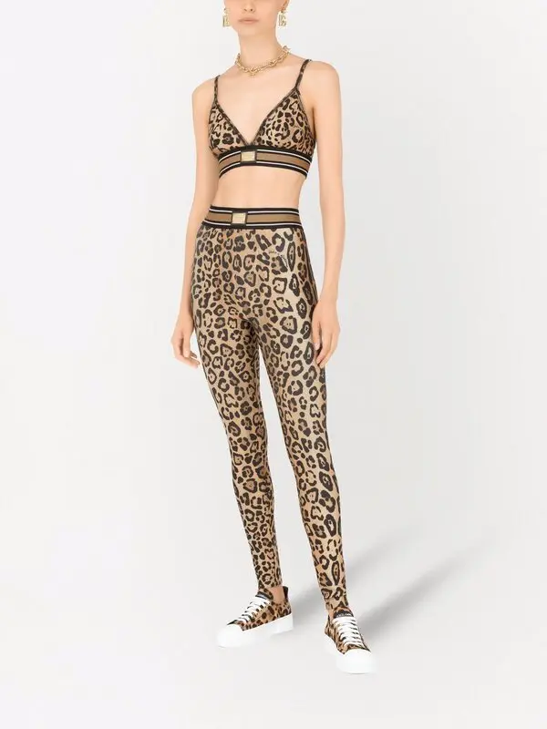 Dolce & Gabbana Leopard-print Bralette Top