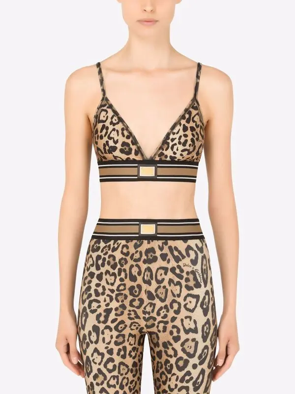 Dolce & Gabbana Leopard-print Bralette Top