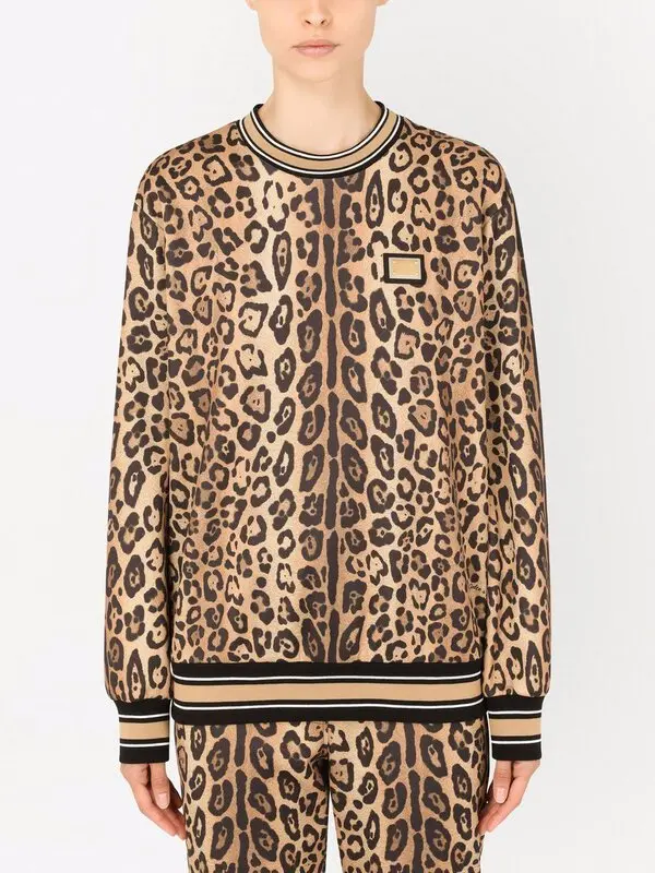 Dolce & Gabbana Leopard-print Jersey Sweatshirt