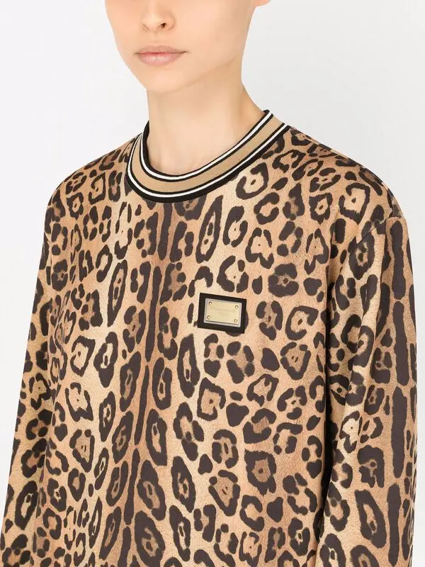 Dolce & Gabbana Leopard-print Jersey Sweatshirt