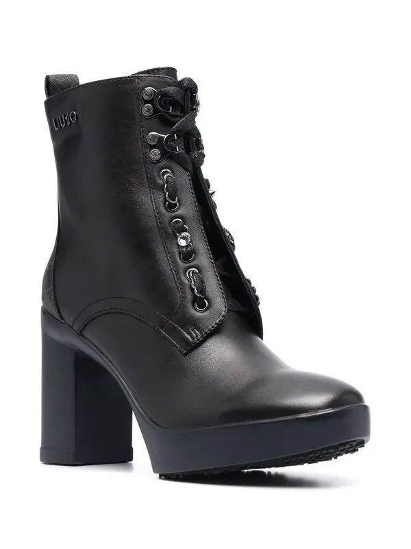 Liu Jo Heeled Leather Zip-up Boots