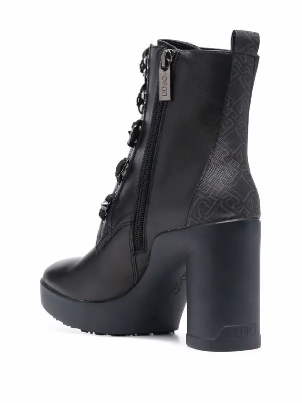 Liu Jo Heeled Leather Zip-up Boots