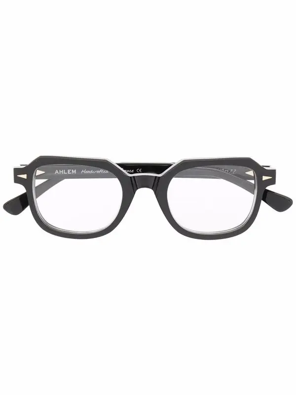 AHLEM Saint Dominique Geometric-frame Glasses - Black