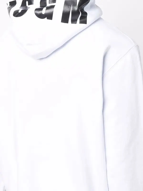 MSGM Logo-print Hooded Jumper - White