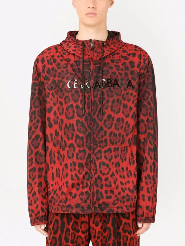 Dolce & Gabbana Leopard-print Hooded Jacket