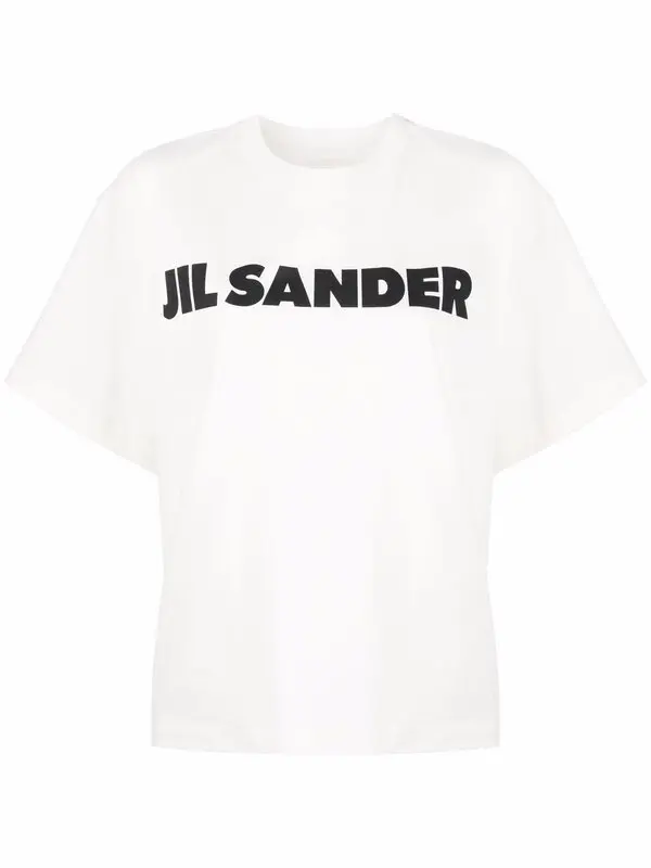 JIL SANDER Boxy-fit Logo-print T-shirt - White