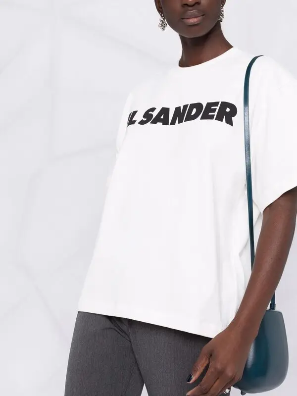 JIL SANDER Boxy-fit Logo-print T-shirt - White