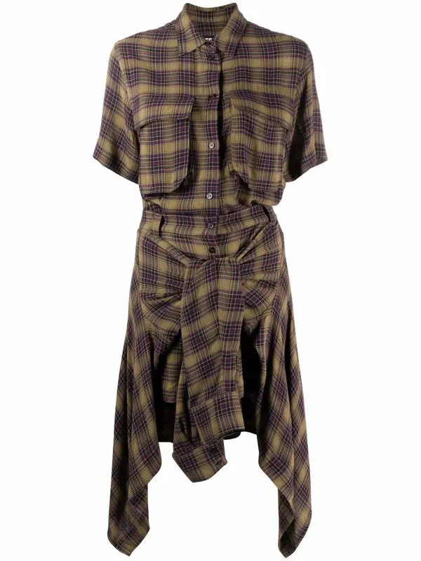 DIESEL Check-print Shirt Dress