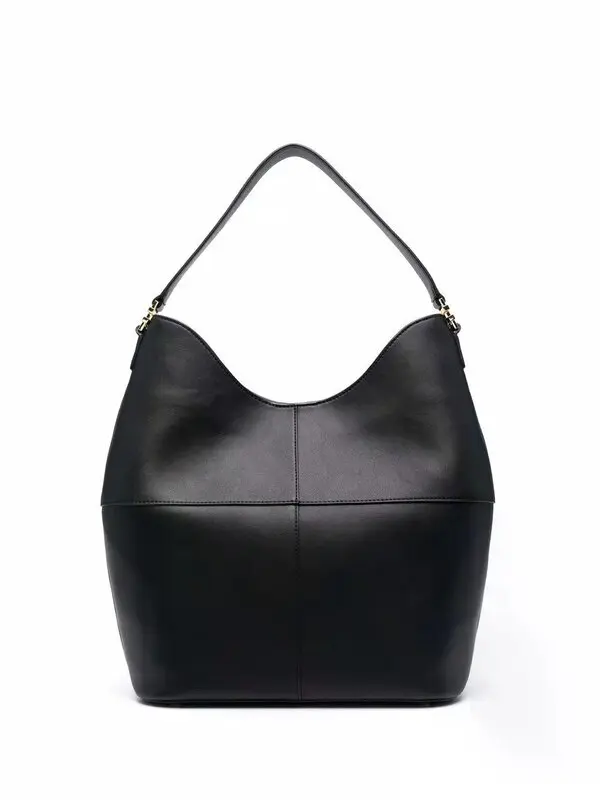 Elisabetta Franchi Logo Plaque Shoulder Bag - Black