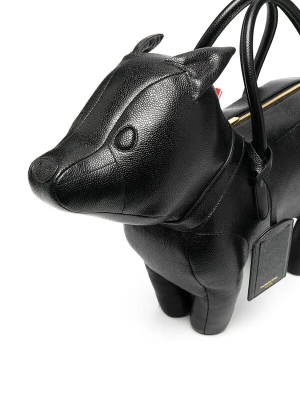 Thom Browne Fox Bag In Pebble Grain Leather