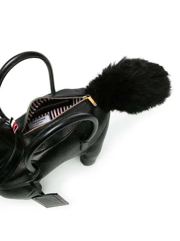 Thom Browne Fox Bag In Pebble Grain Leather