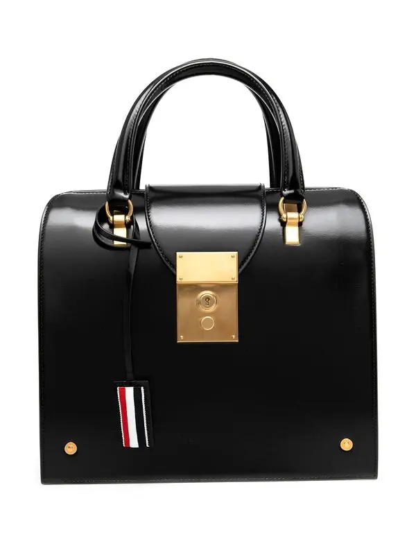 Thom Browne Padlock Leather Tote Bag