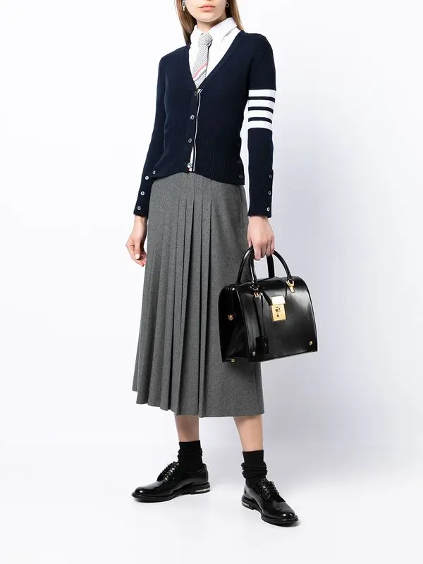 Thom Browne Padlock Leather Tote Bag
