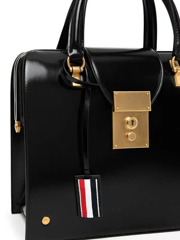 Thom Browne Padlock Leather Tote Bag