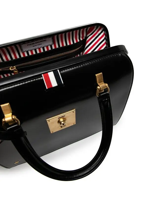 Thom Browne Padlock Leather Tote Bag