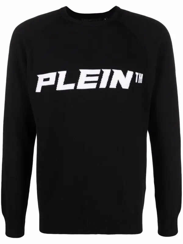 Philipp Plein Logo-print Crew Neck Jumper - Black