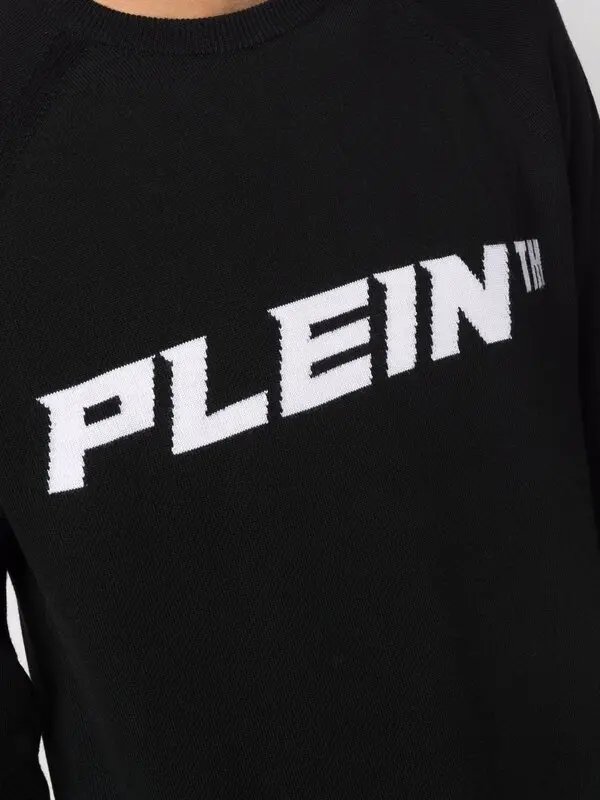 Philipp Plein Logo-print Crew Neck Jumper - Black