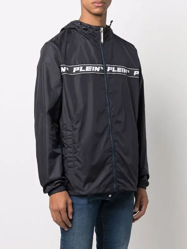 Philipp Plein Logo-print Windbreaker - Blue