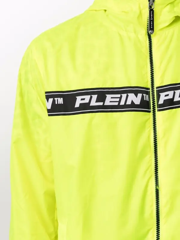 Philipp Plein Logo-tape Hooded Jacket - Yellow