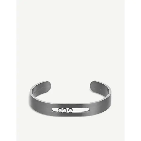 Messika Move Titanium Diamond Cuff - Grey