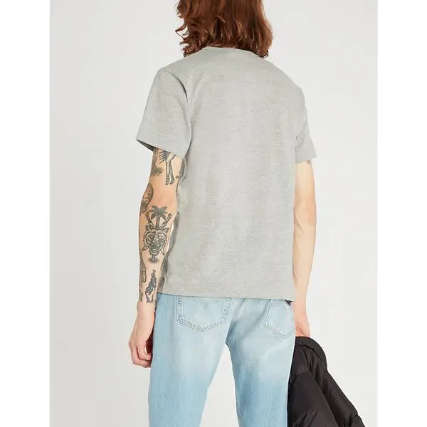 Play Comme Des Garcon Heart-print Cotton-jersey T-shirt Xxl - Grey