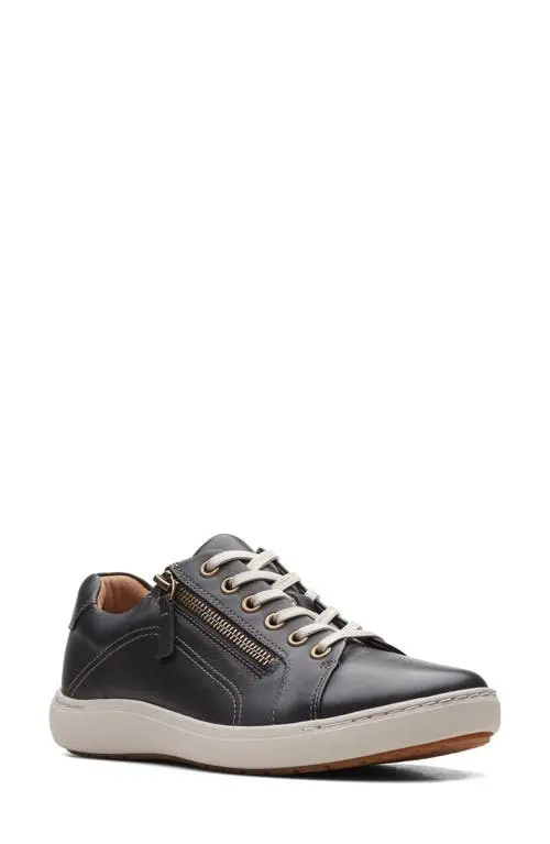 Clarks Nalle Lace-up Sneaker - Black Leather