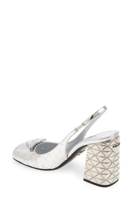 Prada Logo Slingback Sandal