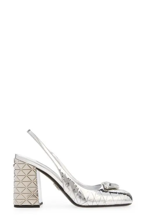 Prada Logo Slingback Sandal