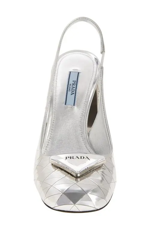 Prada Logo Slingback Sandal