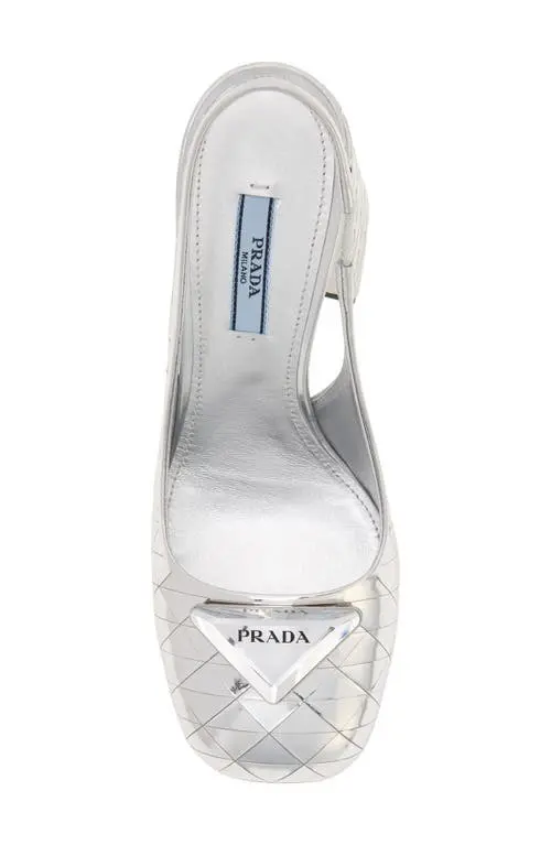 Prada Logo Slingback Sandal