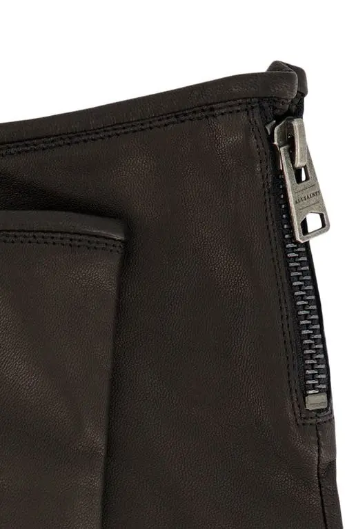 ALLSAINTS Leather Gloves With Zip