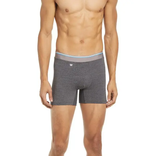 Mack Weldon Airknitx Performance Boxer Briefs - Charcoal Heather