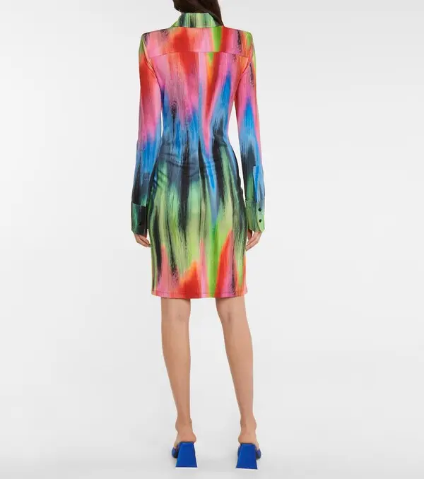 Attico Elton Printed Shirt Dress