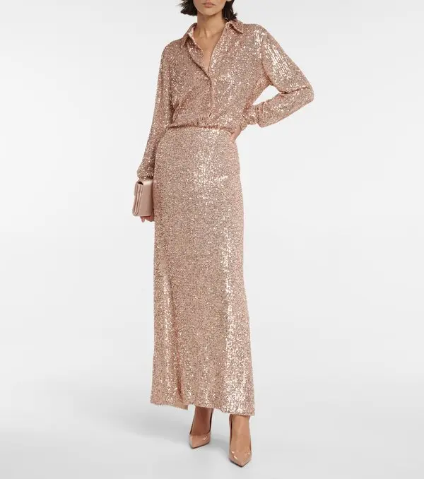 TOM FORD Sequined Maxi Skirt