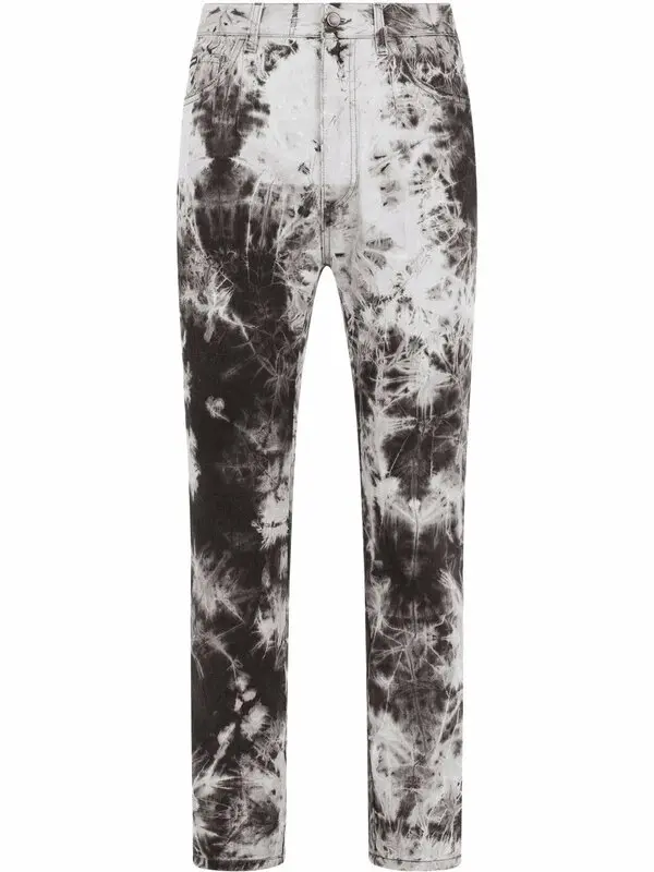 Dolce & Gabbana Acid-wash Two-tone Jeans