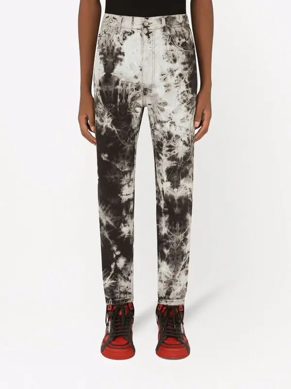 Dolce & Gabbana Acid-wash Two-tone Jeans