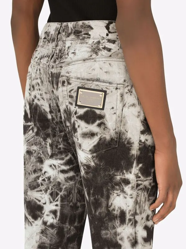 Dolce & Gabbana Acid-wash Two-tone Jeans