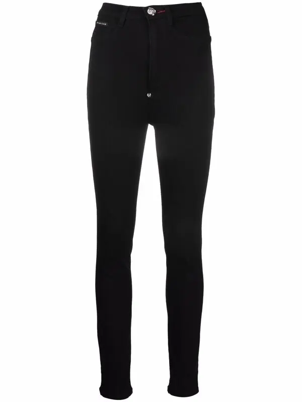 Philipp Plein Super High-waist Skinny Jeans - Black
