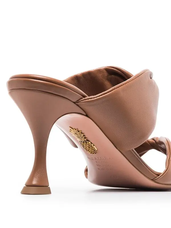 AQUAZZURA Twist 75mm Leather Mules