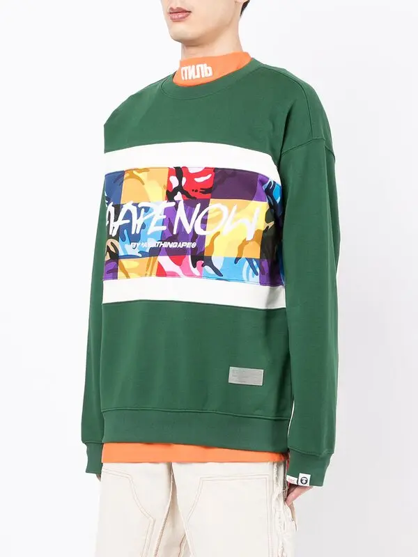 AAPE BY *A BATHING APE Logo-print Cotton Jumper