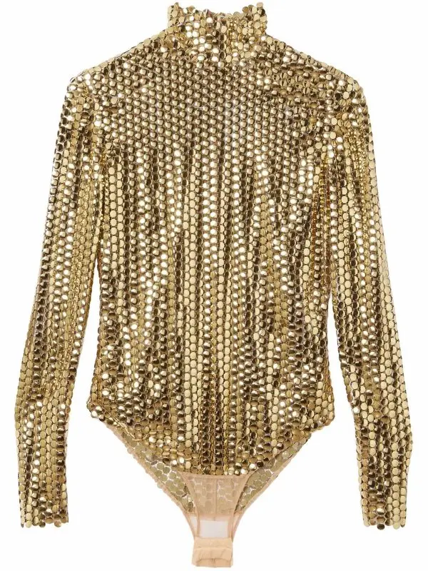 Burberry Ebellished Long-sleeve Bodysuit