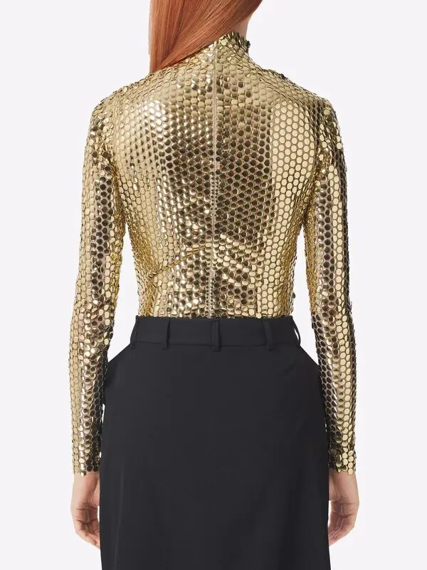 Burberry Ebellished Long-sleeve Bodysuit