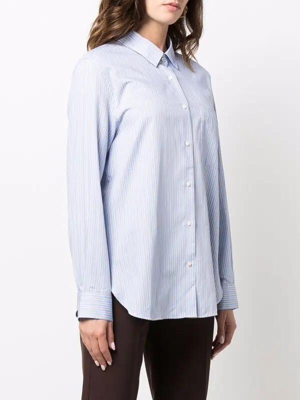 Aspesi Striped Cotton Shirt - Blue