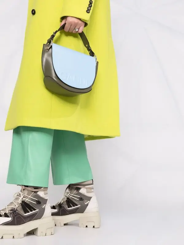 GANNI Recycled-leather Saddle Bag