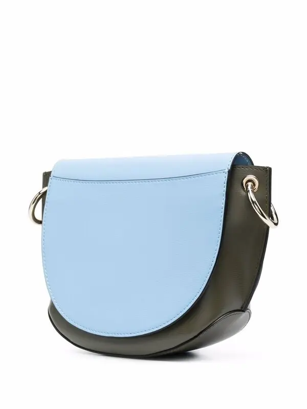 GANNI Recycled-leather Saddle Bag