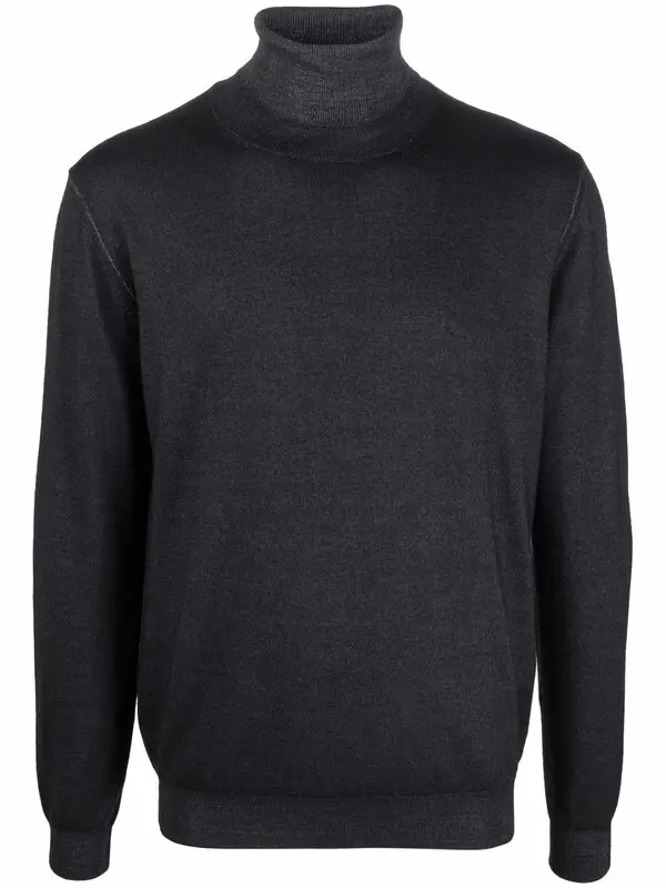 DONDUP Roll-neck Merino Wool Jumper - Black