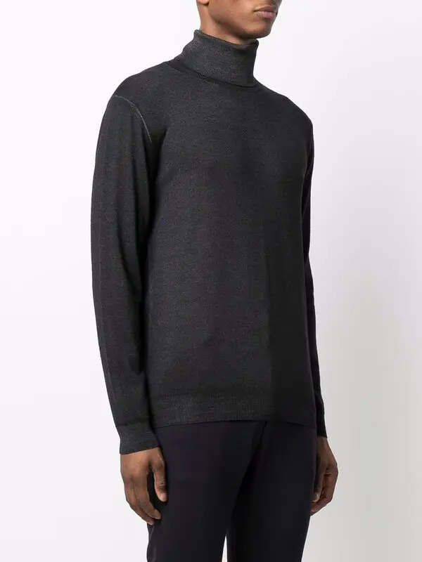DONDUP Roll-neck Merino Wool Jumper - Black