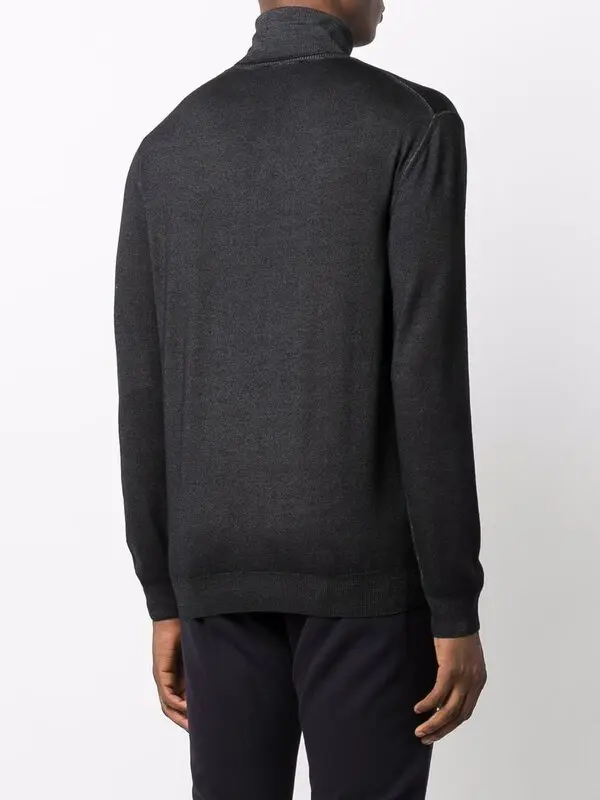 DONDUP Roll-neck Merino Wool Jumper - Black